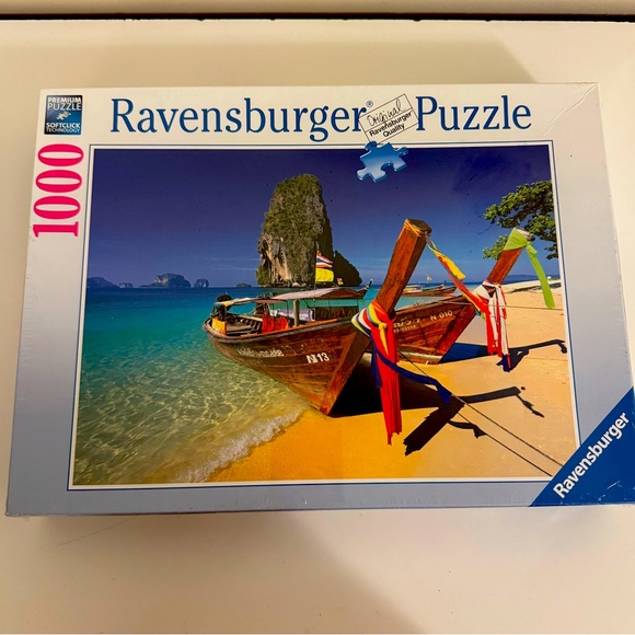Ravensburger | Games | Nwt Ravensburger 00 Piece Puzzle Island Boat ...